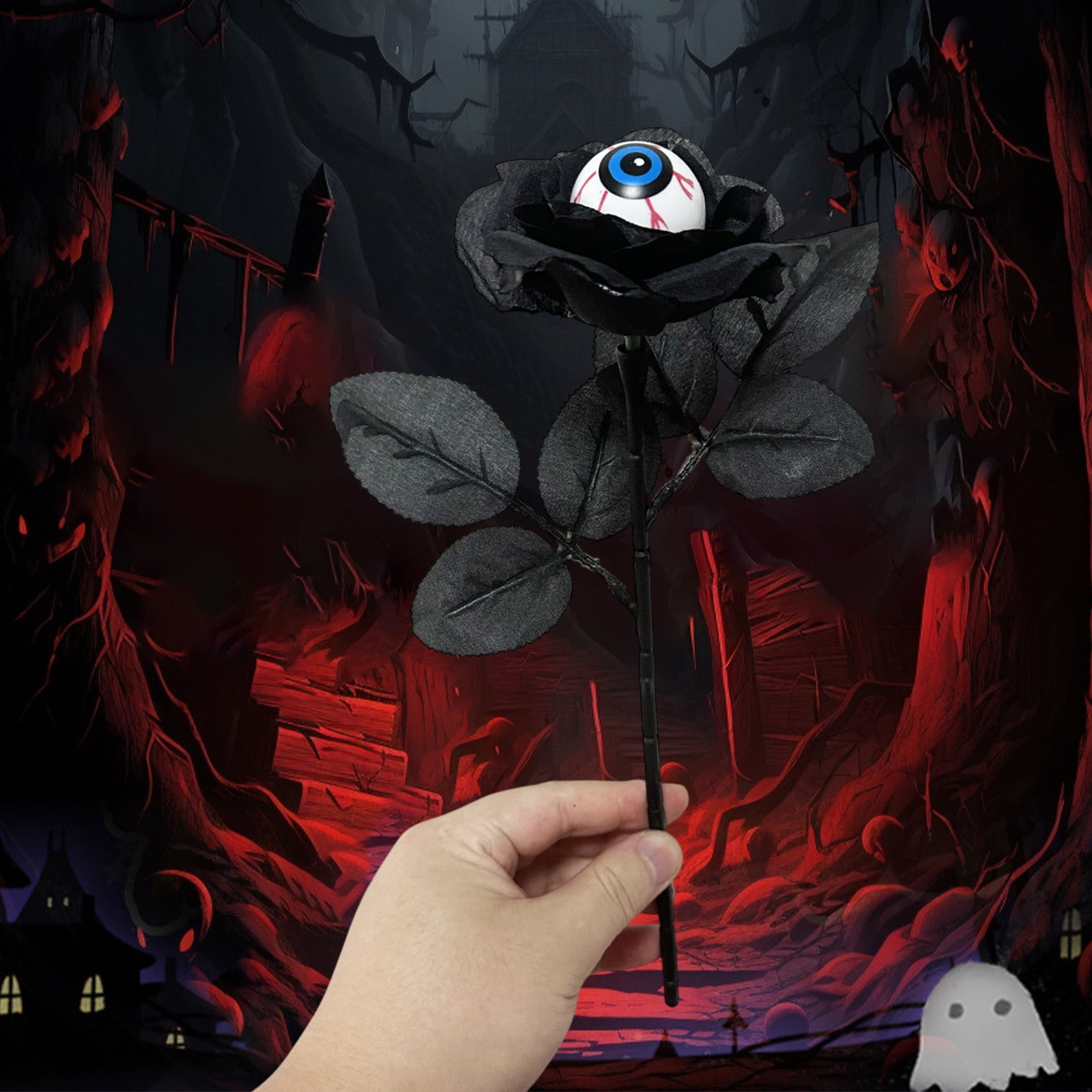 Savings Nsxcdh Halloween Flower Decoration, Simulation Rose Prop, Dark ...