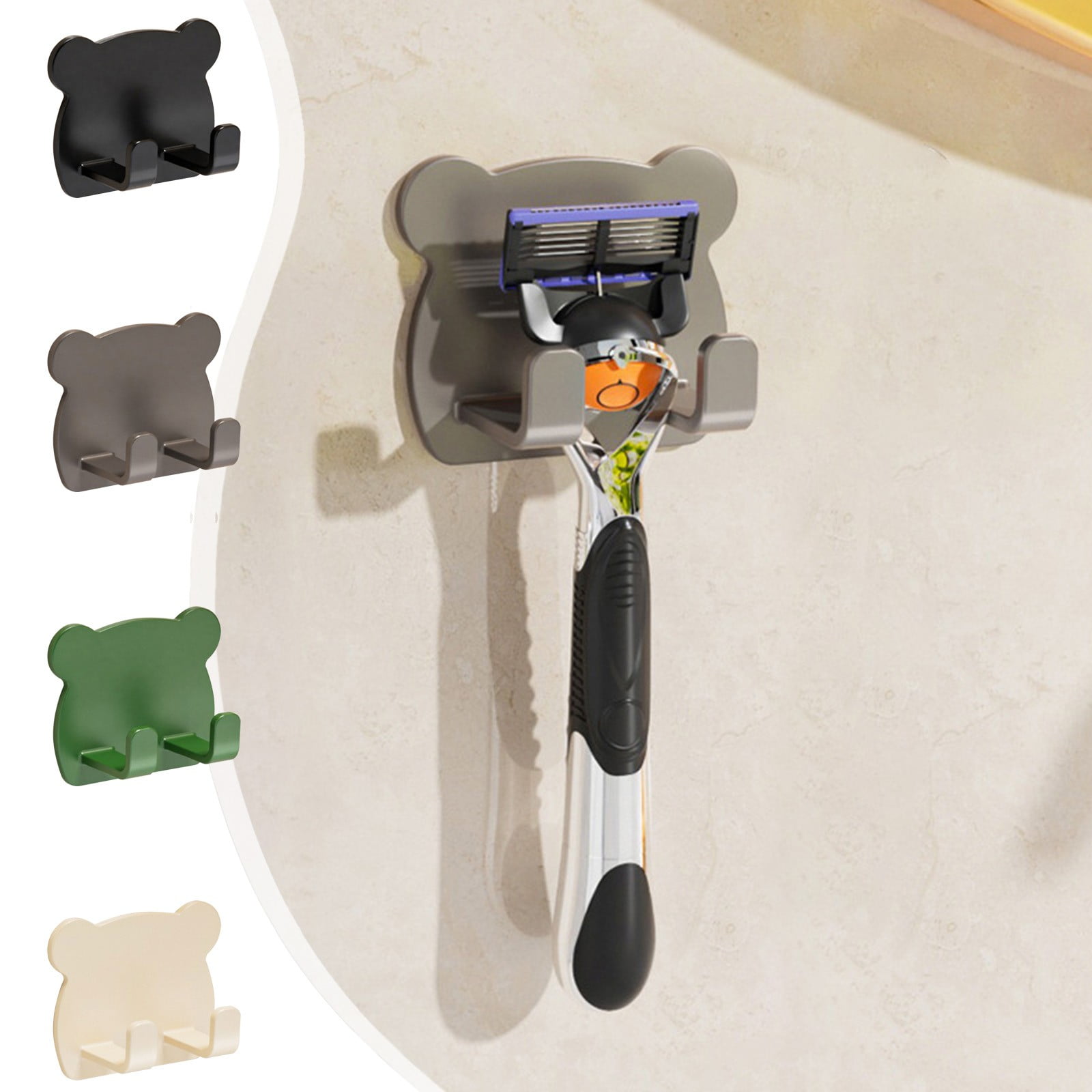 Nsxcdh Heavy Duty Metal Hooks Bathroom Non Perforated Shaver Rack Power ...