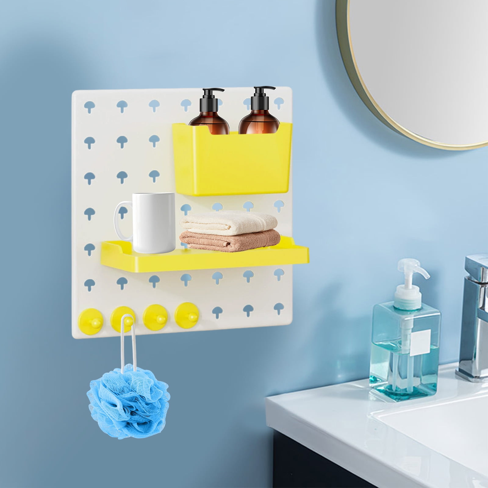 Savings Nsxcdh Hole Board Storage, Wall-Mounted Shelves for Living Room ...