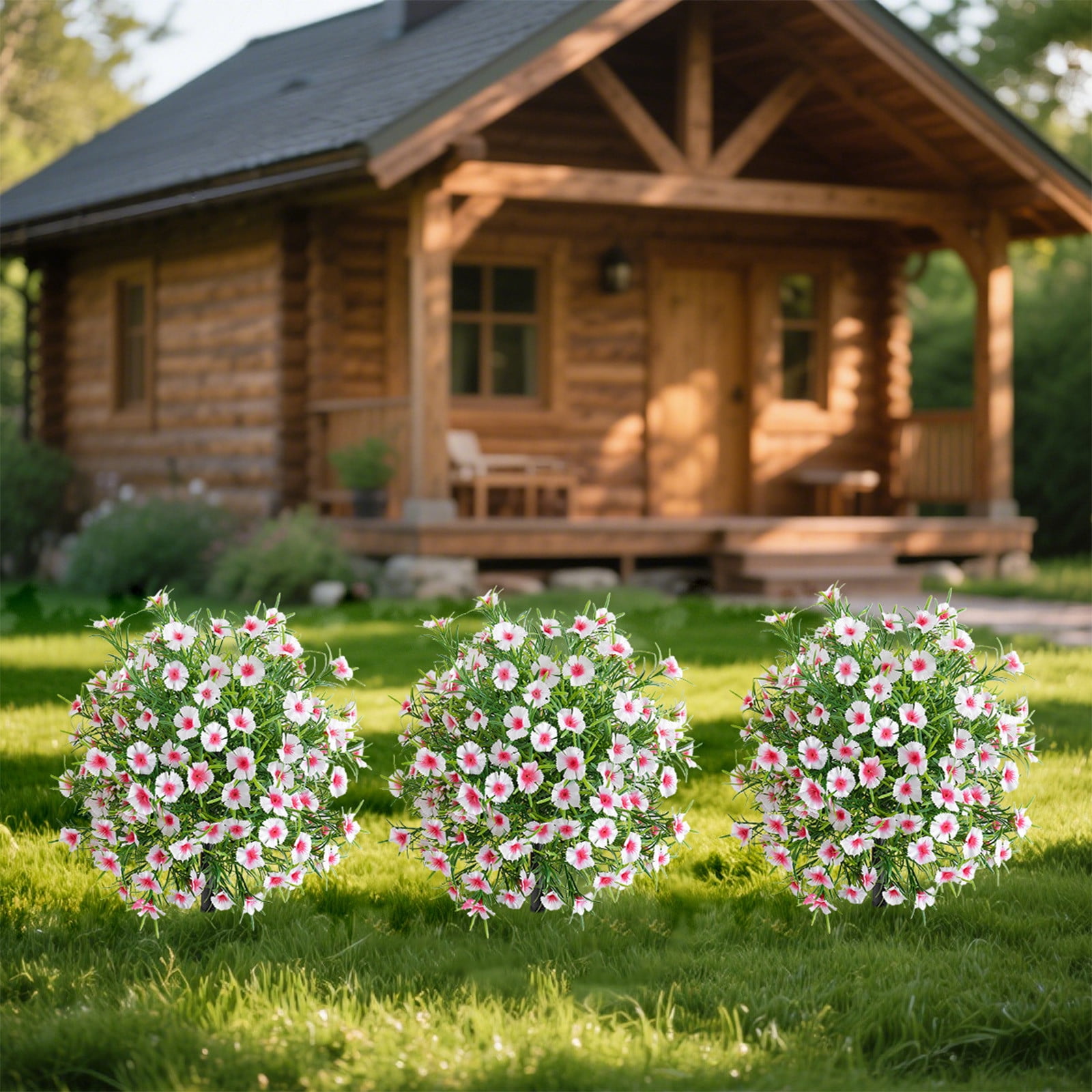 Savings Nsxcdh Outdoor Garden Stakes Colorful Fake Plant Ground Pegs ...