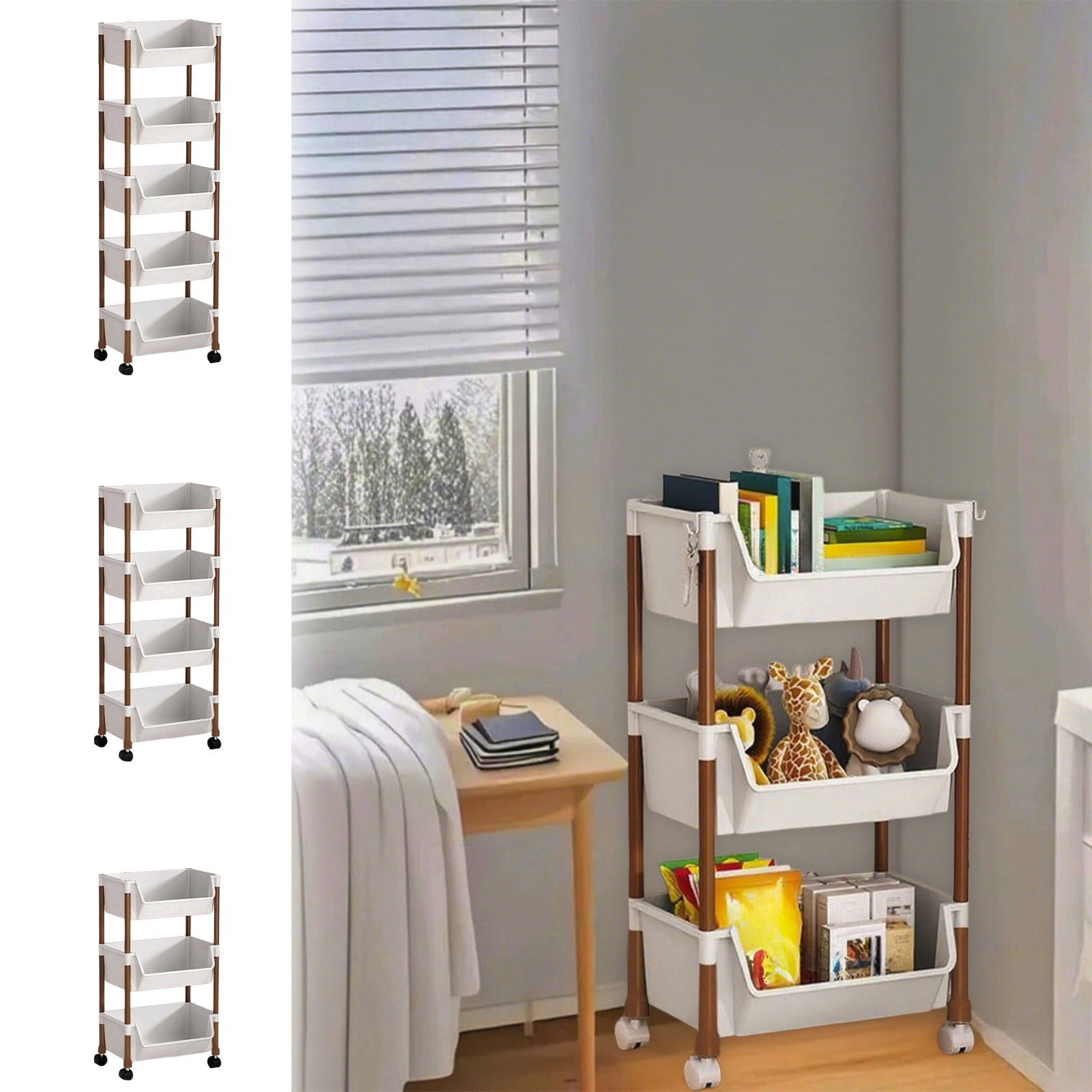 Savings Nsxcdh Rolling Organizer Multi-Tier Storage Rack Mobile Utility ...