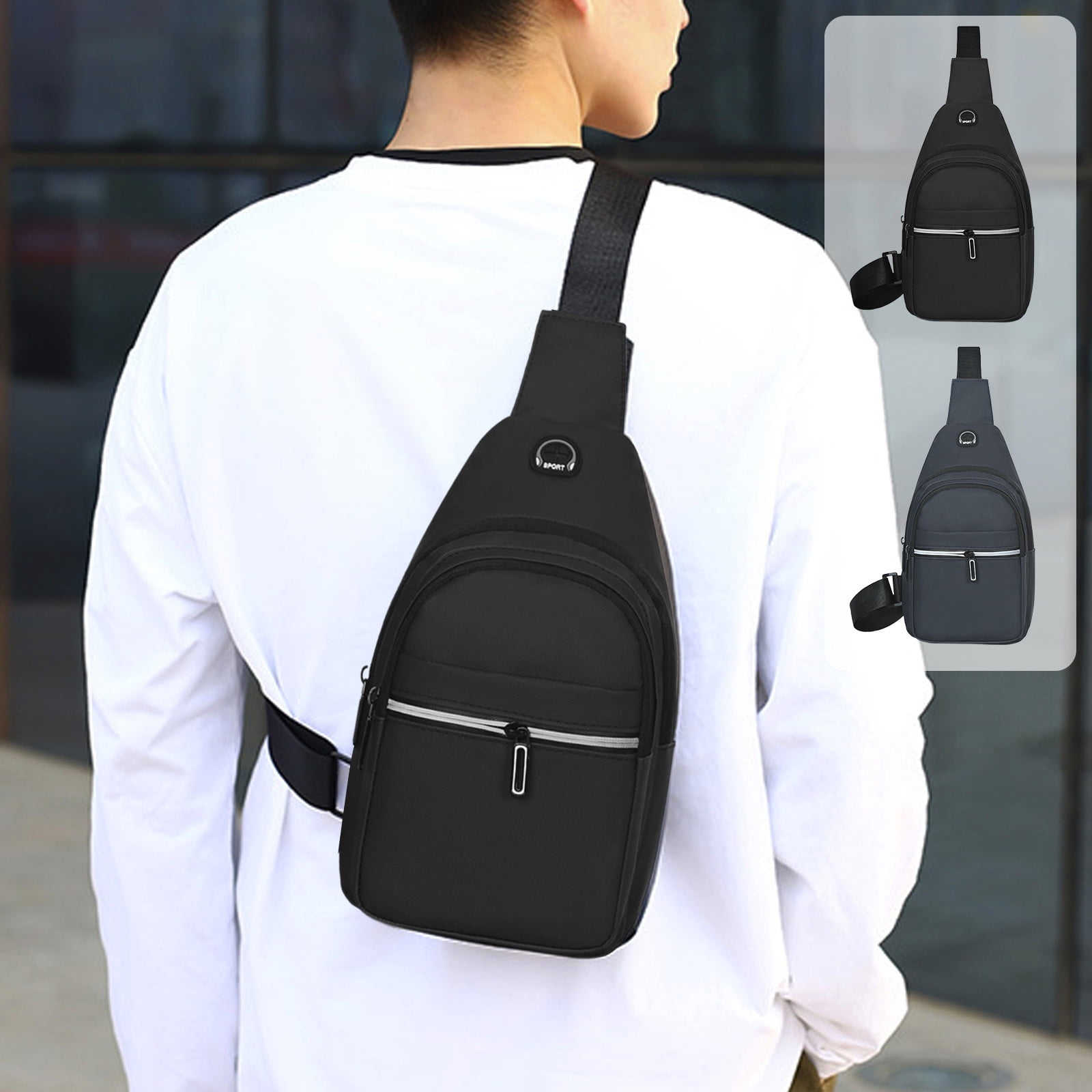 Nsxcdh Travel Crossbody Bag Multipocket Chest Bag with Adjustable Strap ...