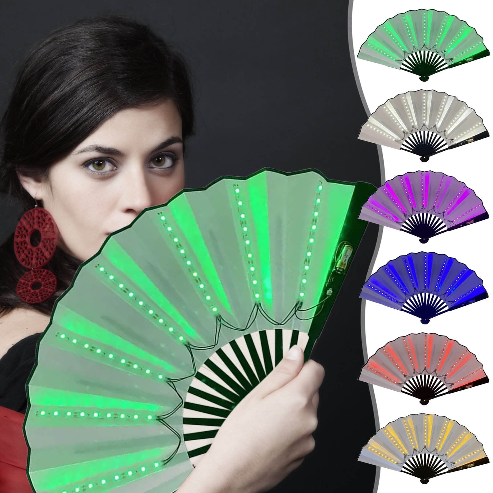 Savings Oefntac Small Fan Holographic Folding Clap Fans for Line ...