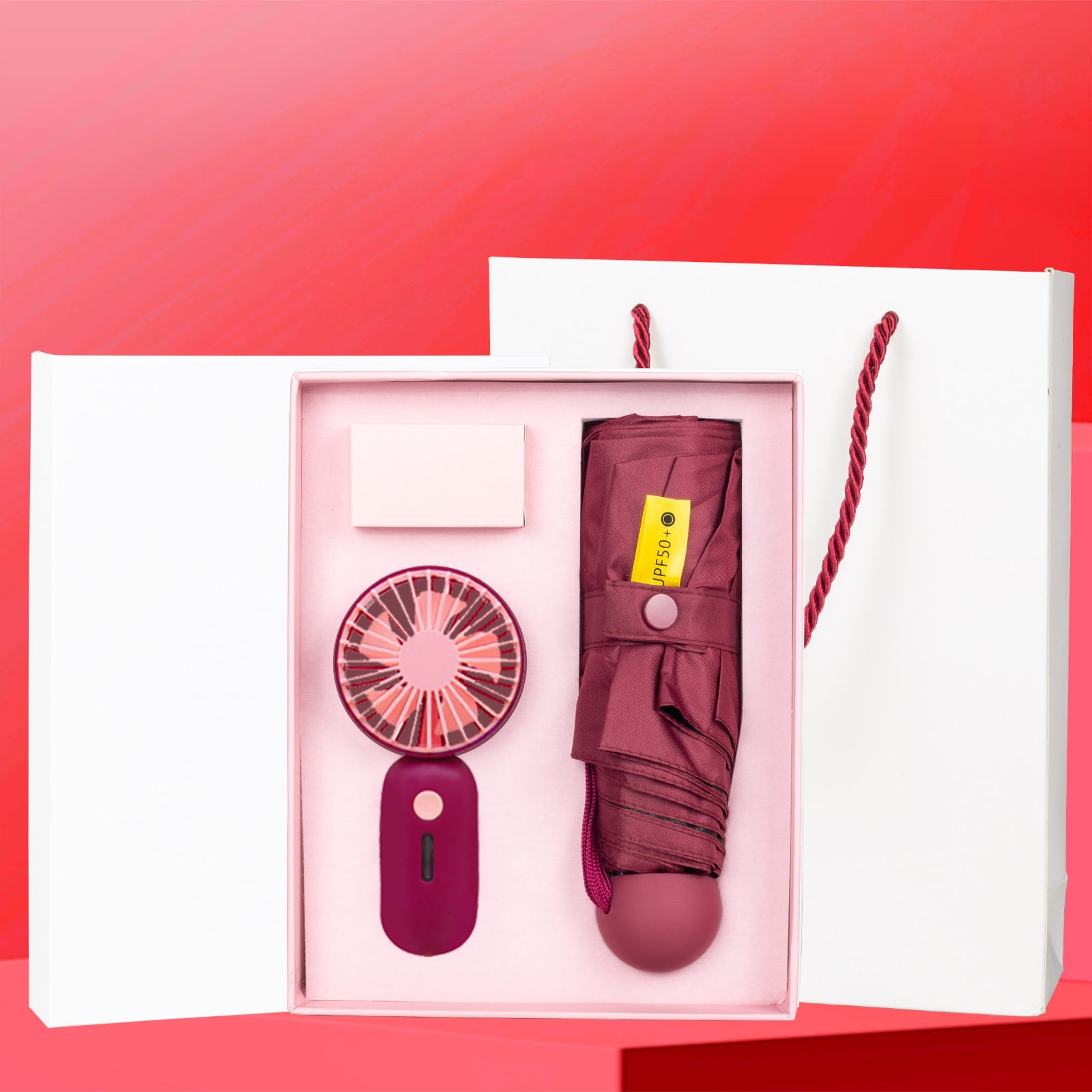 Savings Portable Mini Handheld Fan and Parasol UV Umbrella for Sun ...