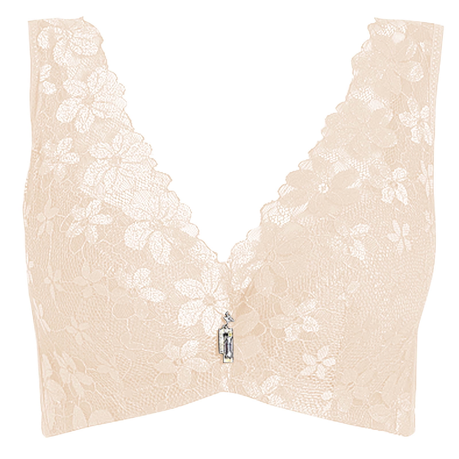 Trendy SMihono Wireless Lace Bras for Women Deep V No Underwire Bra ...