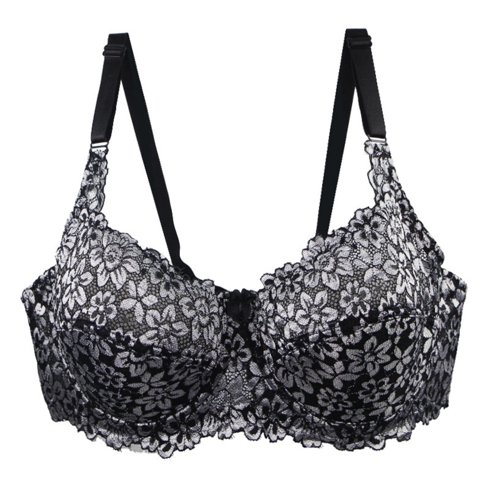 Stylish SMihono Womens Sexy Lace Ultra-Thin Bra Floral Embroidery Plus ...