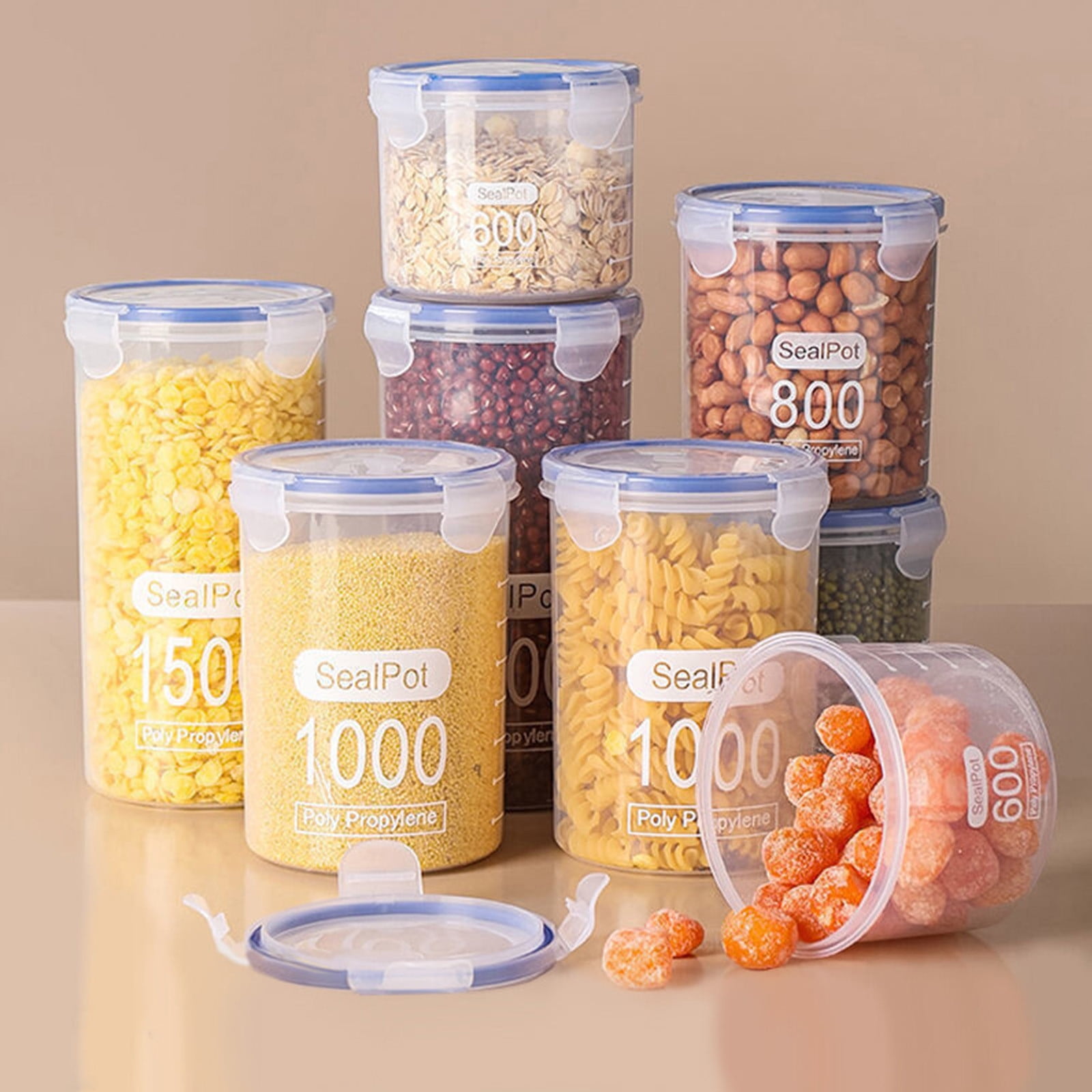 Sealed Jar Set, Grain Storage Jar, Snack Nut Storage Jar, Household ...