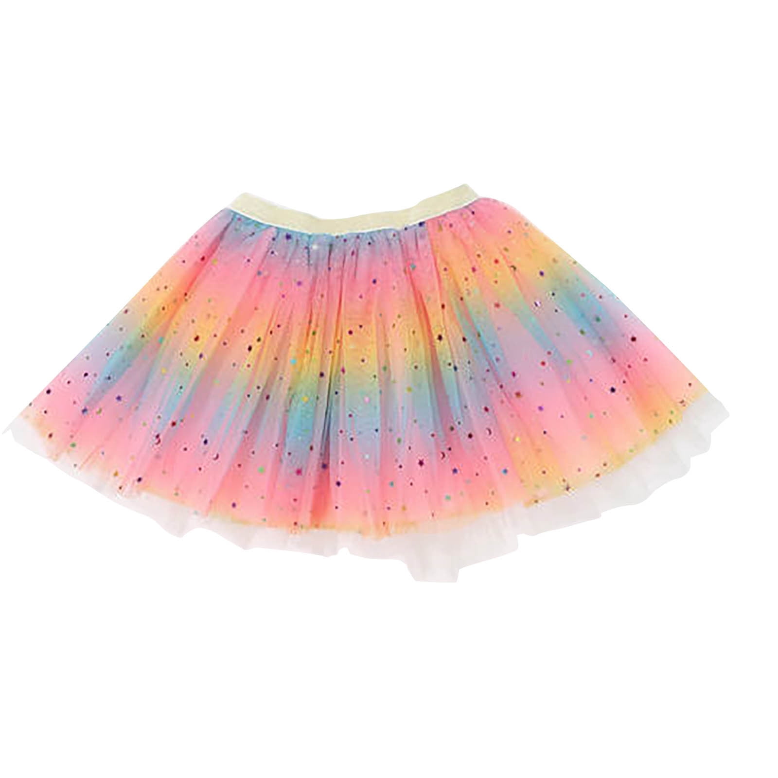 Sparkly Tutu Skirt for Girls Multi-layered Tutus Elastic Waist Neon ...