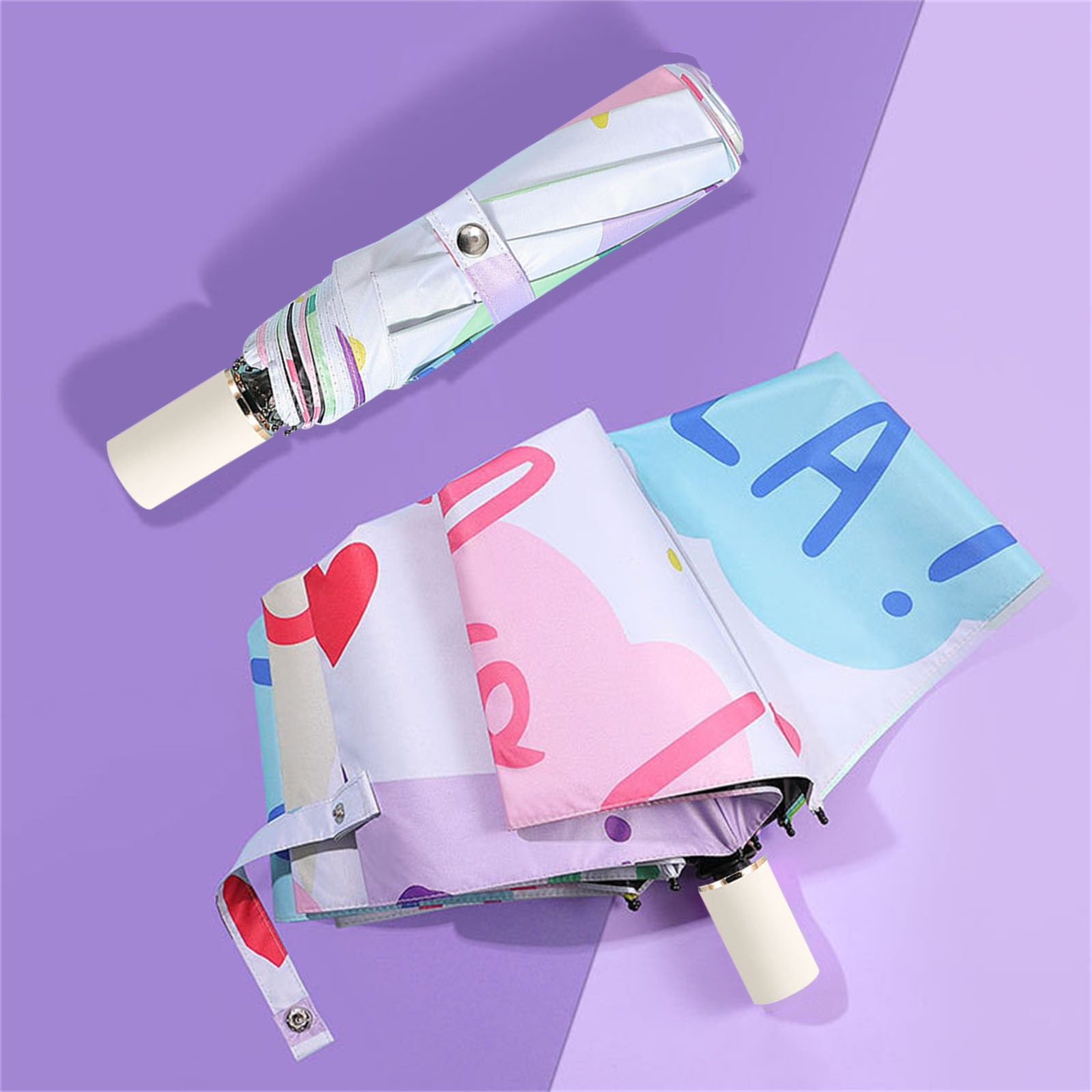 Sun Umbrella Parasol Umbrella for Sun Protection Printing Folding ...