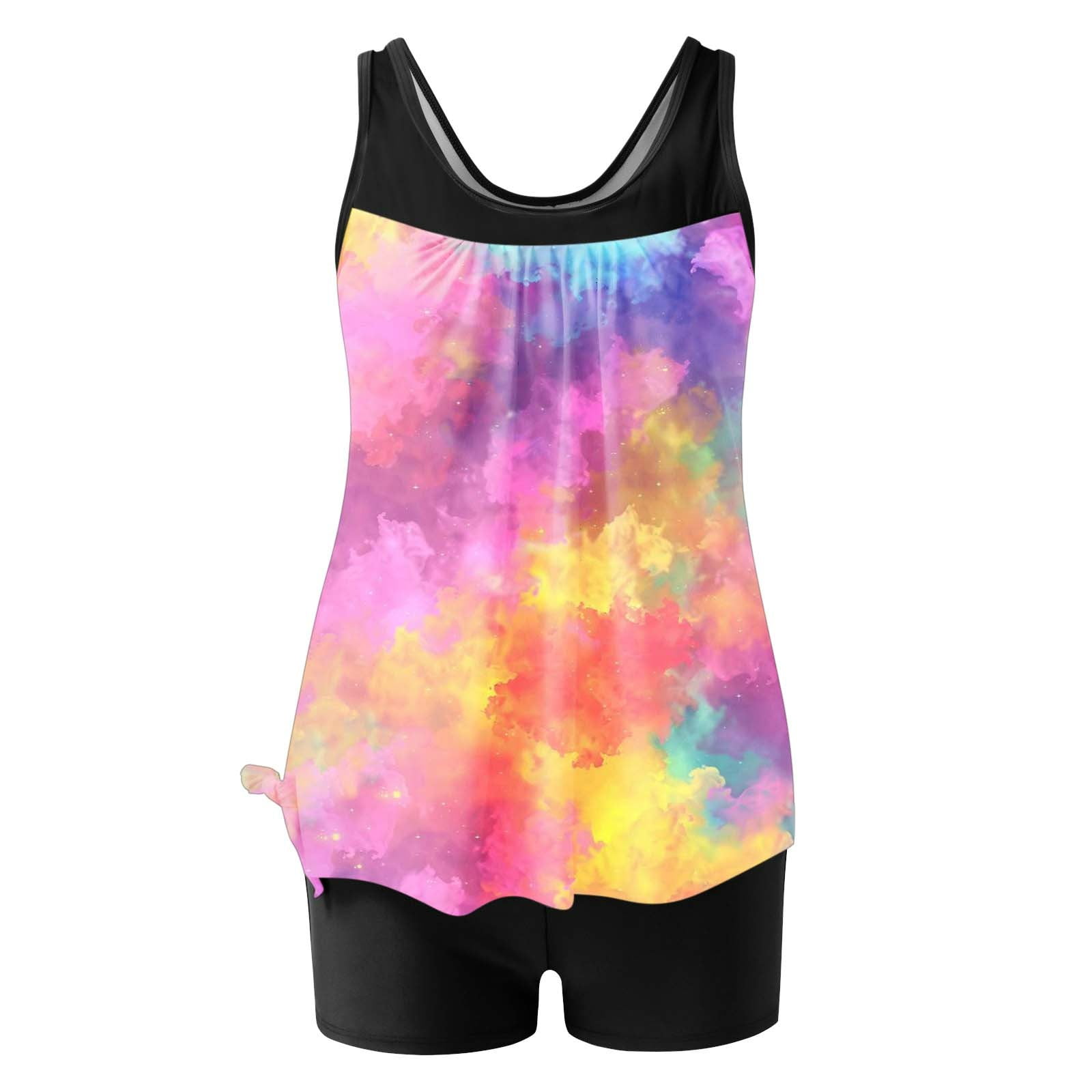 Savings UTSJKR Tie Dye Tankini Swimsuits for Women Blouson Tankini Top ...
