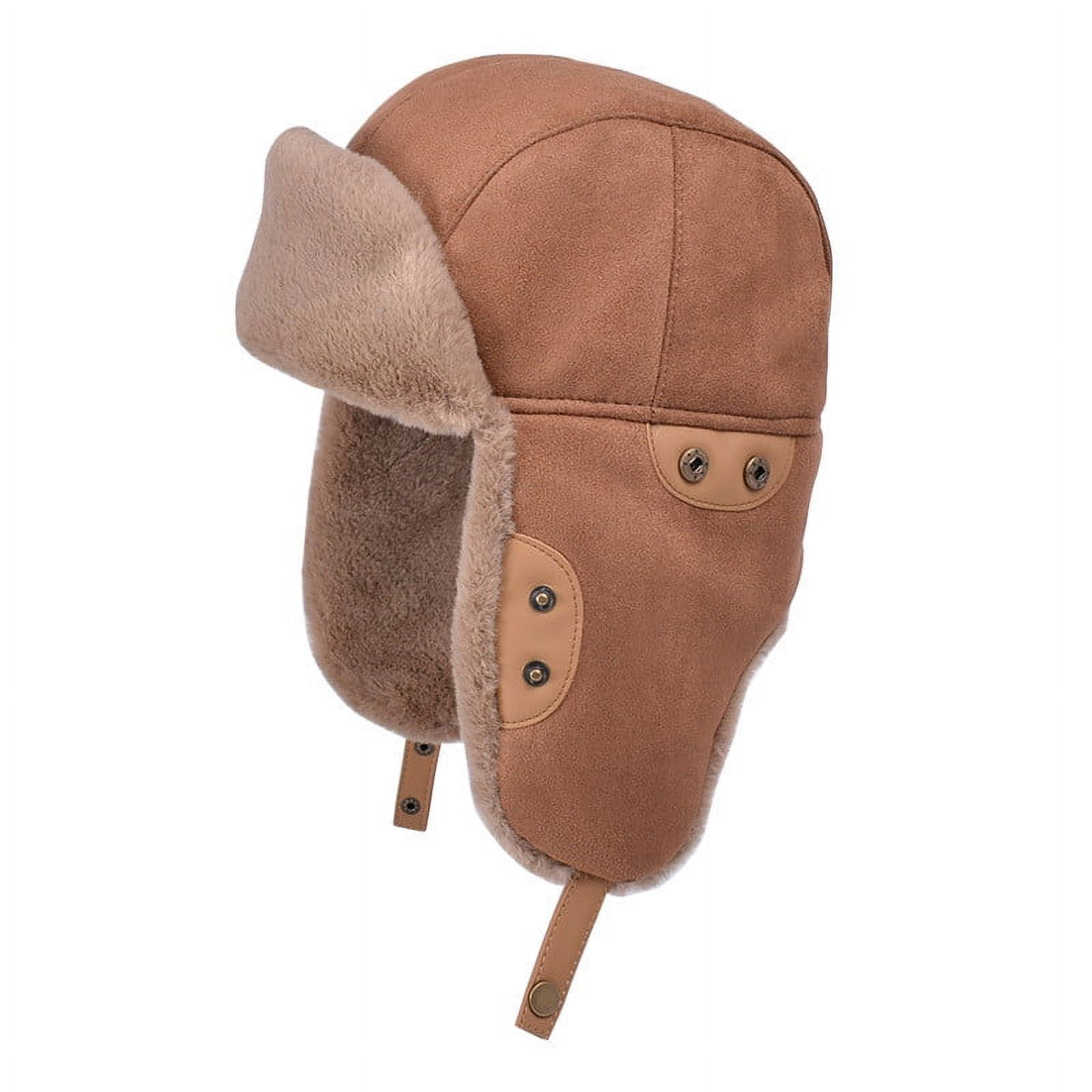 UTSJKR Women Men Winter Trapper Hats Ear Flaps Ushanka Trooper Hunting ...