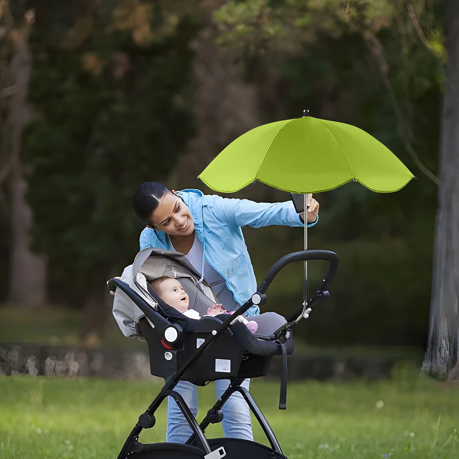 Savings Umbrella for Stroller with Clamp,Baby Stroller Parasol,26in ...
