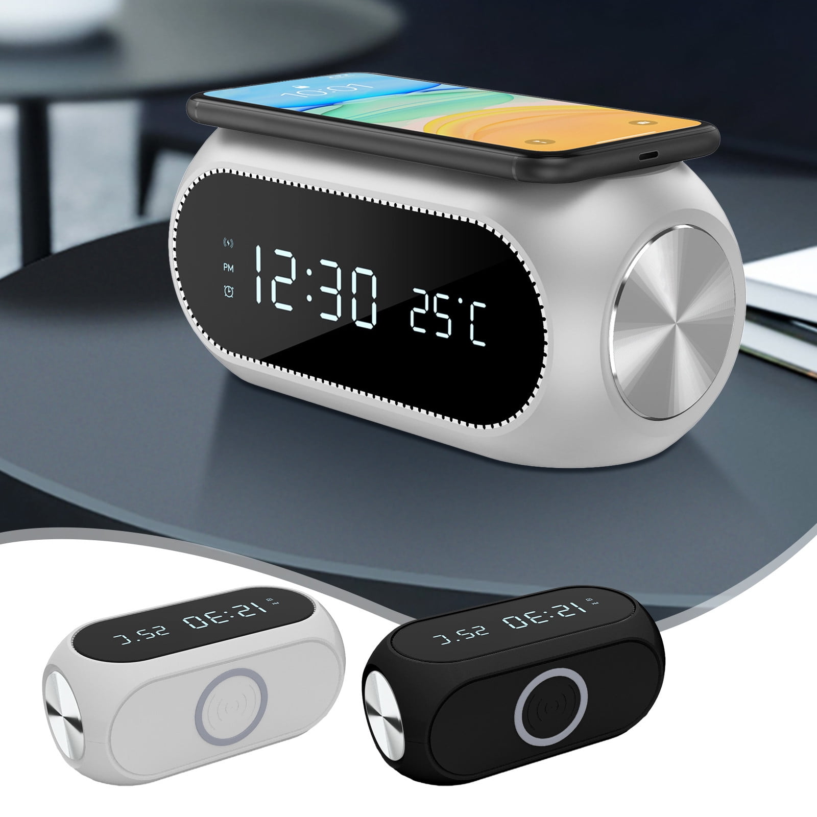 Savings Wireless Charger, New 15W Wireless Charger Clock Alarm Clock ...