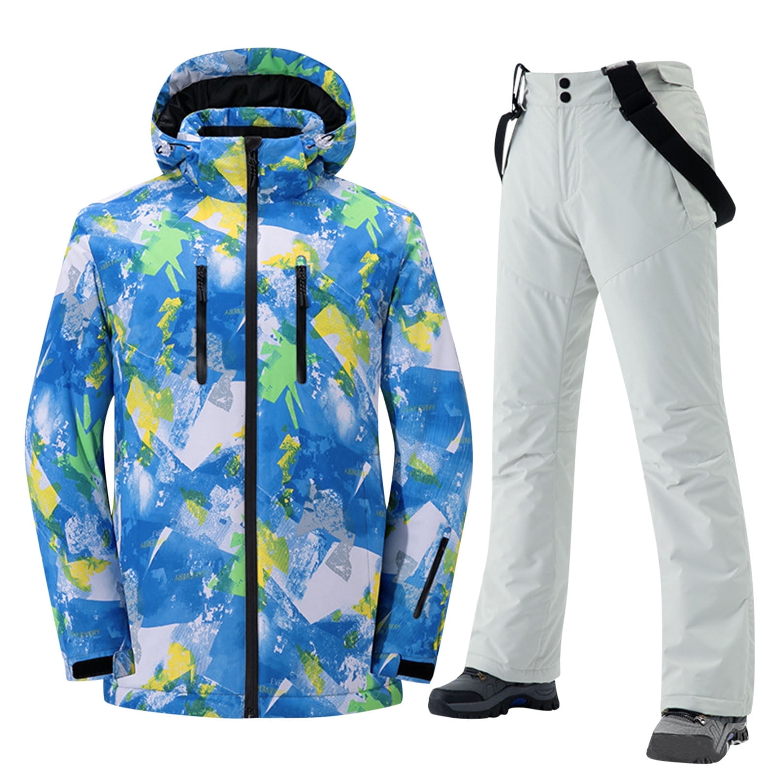 Winter Women's Winter Unisex Gradient Ski Suit Set Windproof Thickened ...