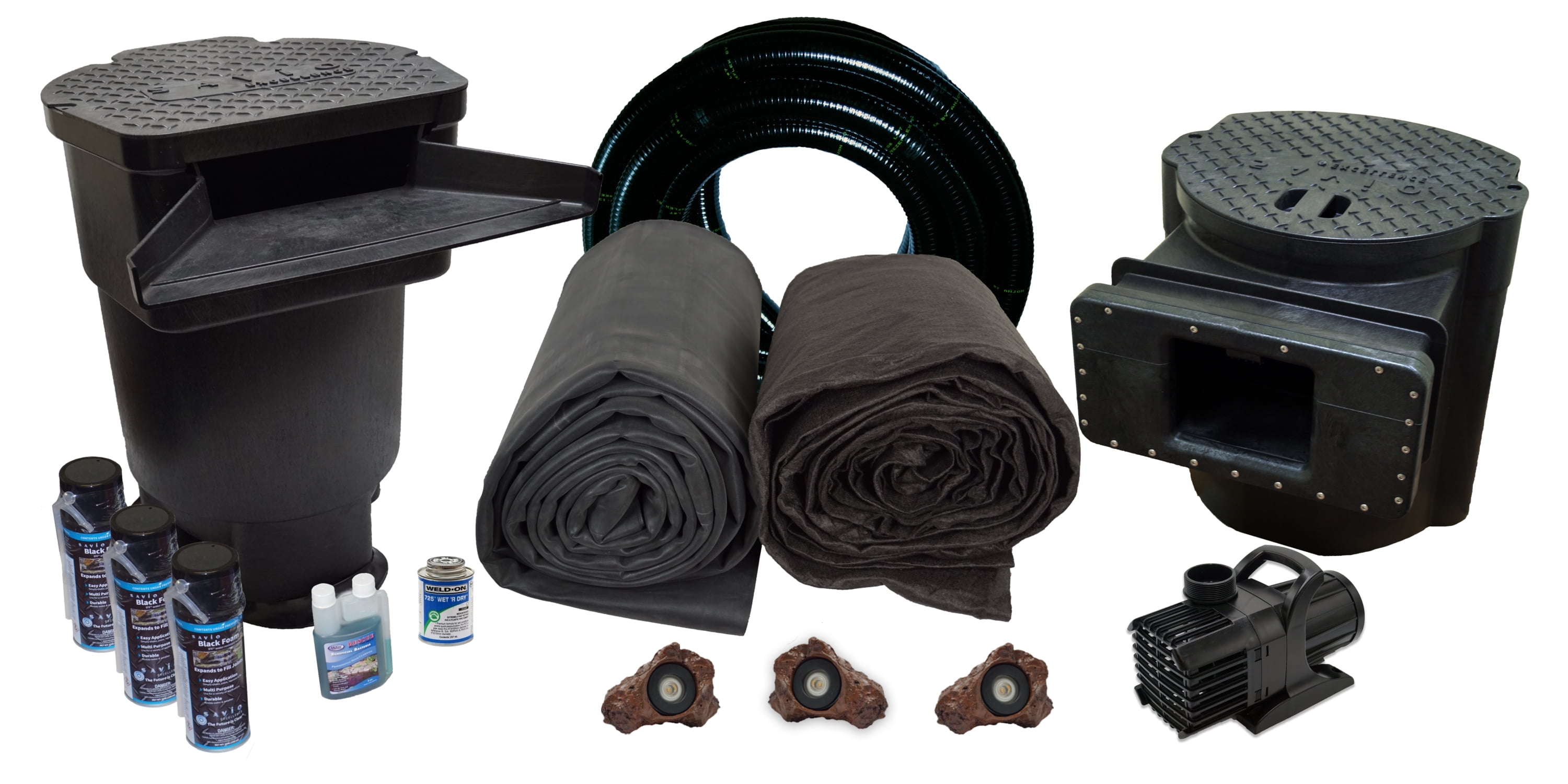 Savio Signature 6100 Complete Water Garden and Pond Kit with 30 Foot x ...