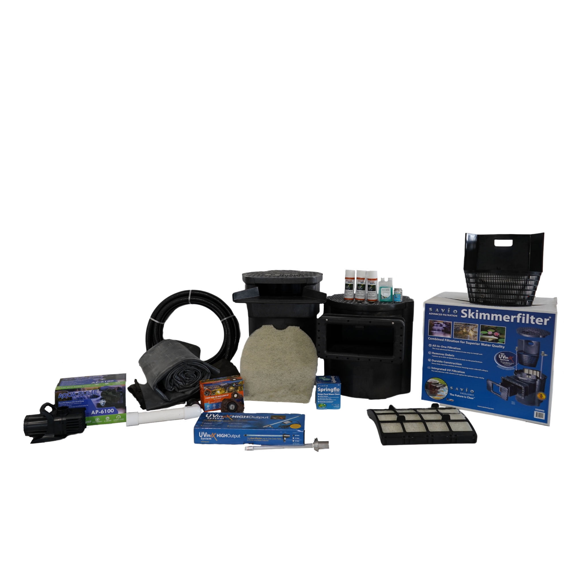 Savio Signature 6100 EPDM Pond Kit with UV & Air Kit, 30 ft. x 30 ft ...