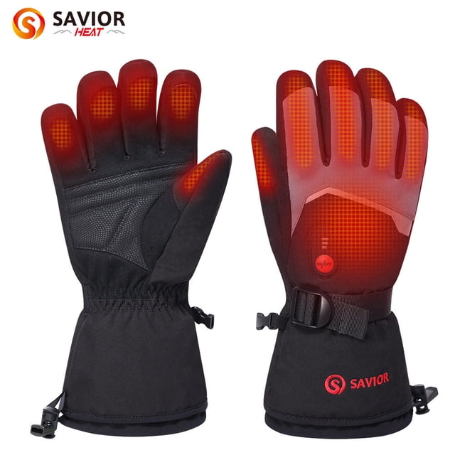 Savior Heat Electric Heated Gloves Unisex Battery Powered Hand Warmer ...