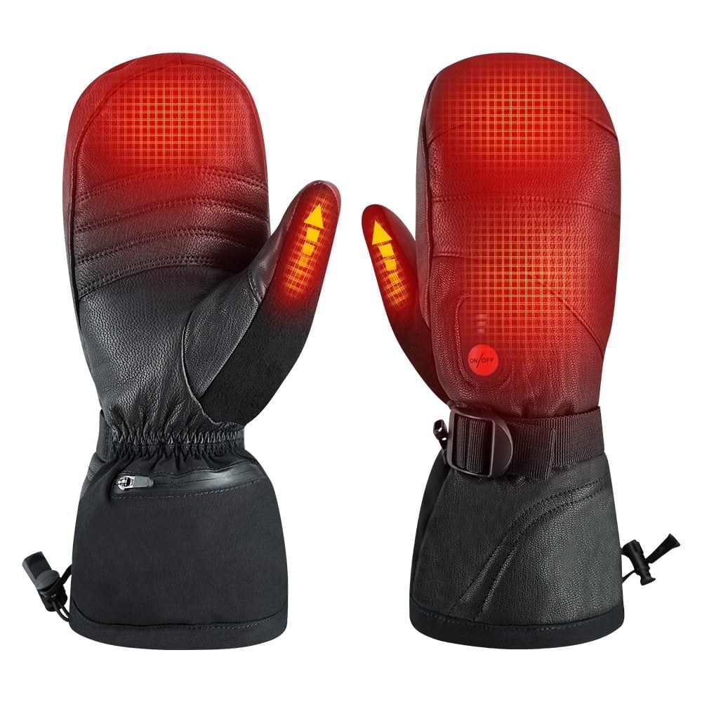 Savior Heated Gloves Ski Mittens Touch Screen Fingers Waterproof ...