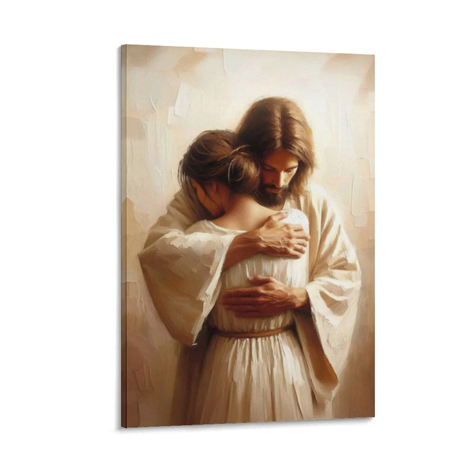 Savior Hug Poster, Girl Hugging Jesus, Jesus Mural, Mormon Art ...