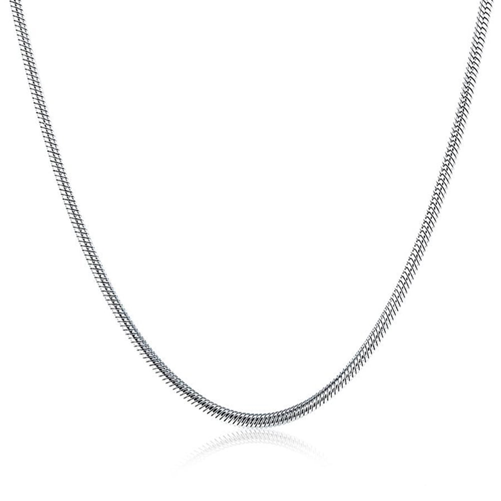 Savlano 925 Sterling Silver Solid Italian Round Diamond Cut Snake Chain ...