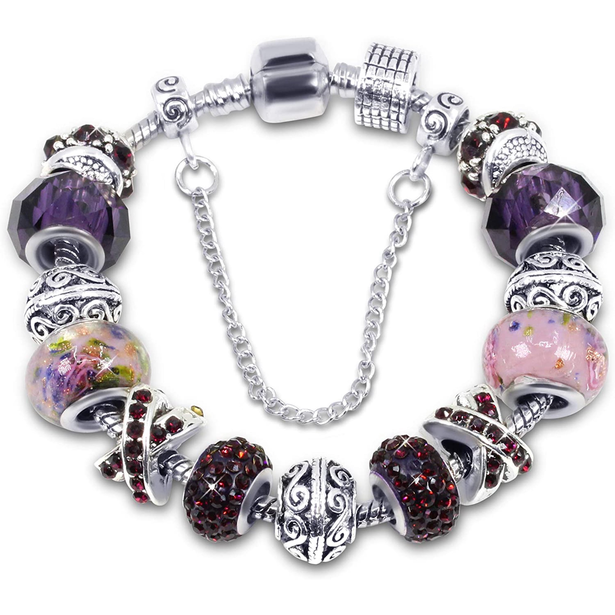 Purple Charm Bracelet