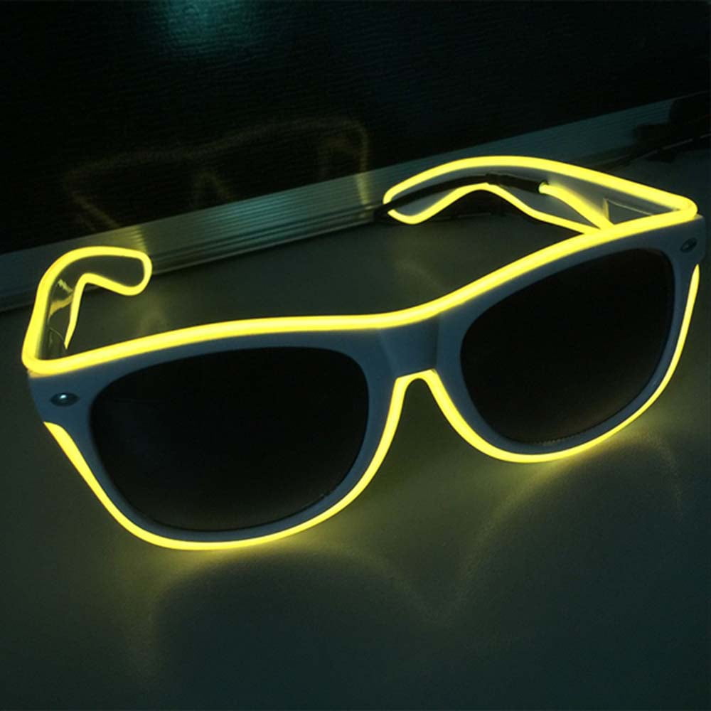 Savlot LED EL Wire Flashing Neon Light Sunglasses Eyewear Shade ...