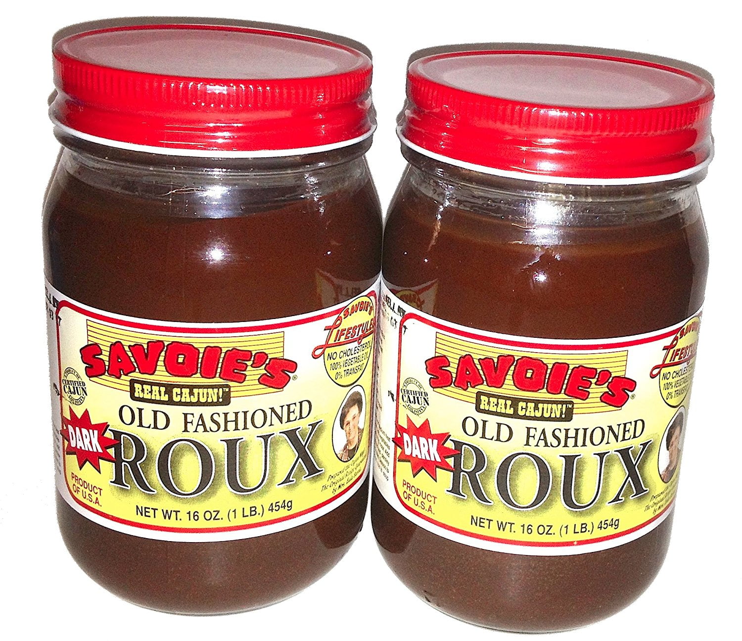 Savoie's Old Fashioned Dark Roux, 16 oz Jars, 2 Pack, Large Jar of Roux ...