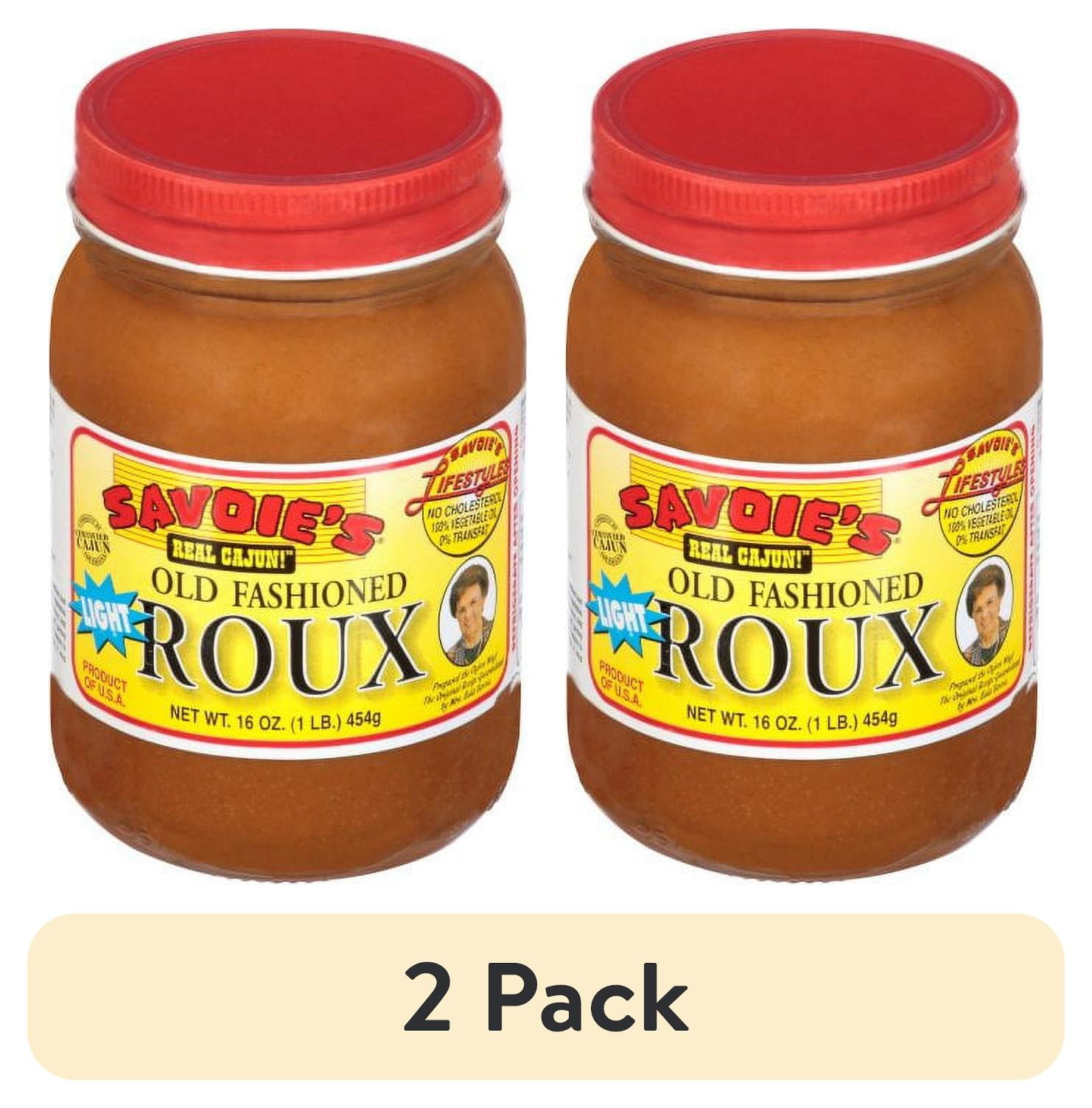 (2 pack) Savoie's Old Fashioned Light Roux, Single 16 oz Glass Jar ...