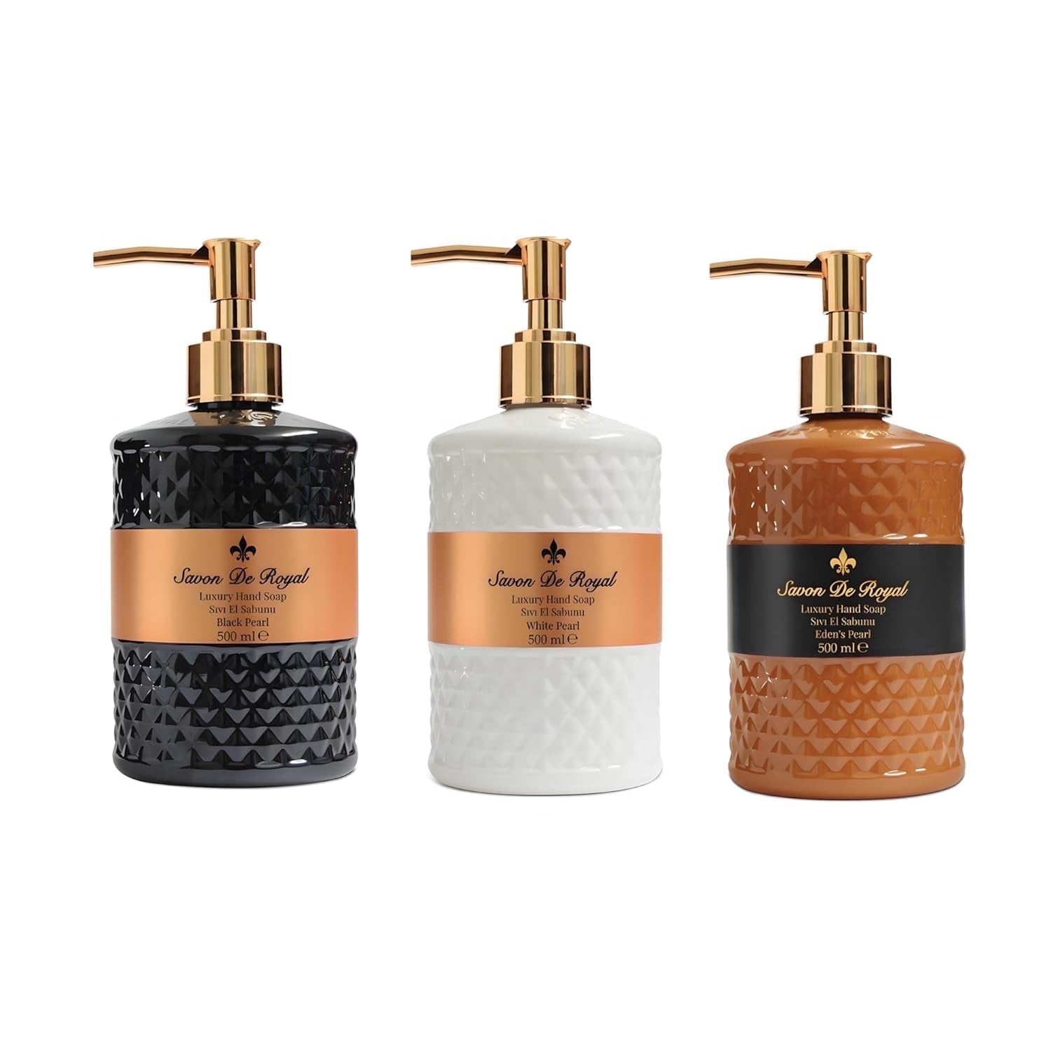 Savon De Royal Luxury Pack of 3 Liquid Hand Soap, Jasmine / Musk ...