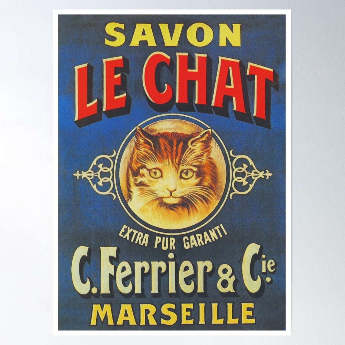 Savon Le Chat Vintage Soap Poster Poster Wall Art, Modern Wall Decor ...