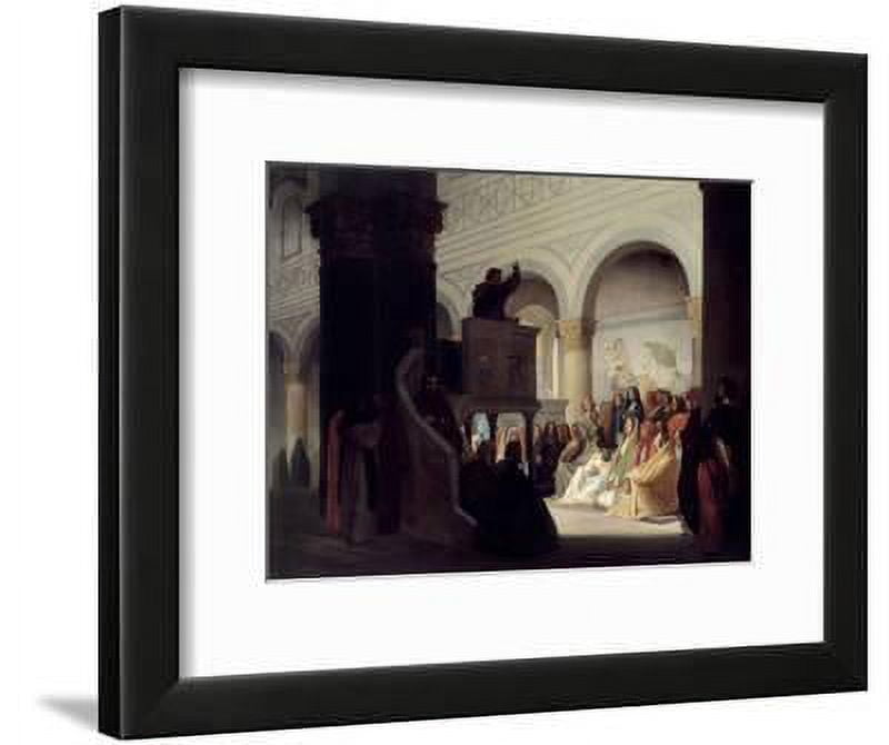 Savonarola Preaching in San Miniato, Florence by Hippolyte Flandrin ...