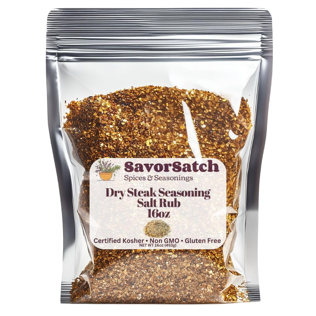 SavorSatch Bold SteakUMRT Rub Seasoning - 16oz Resealable Pouch | Bulk ...