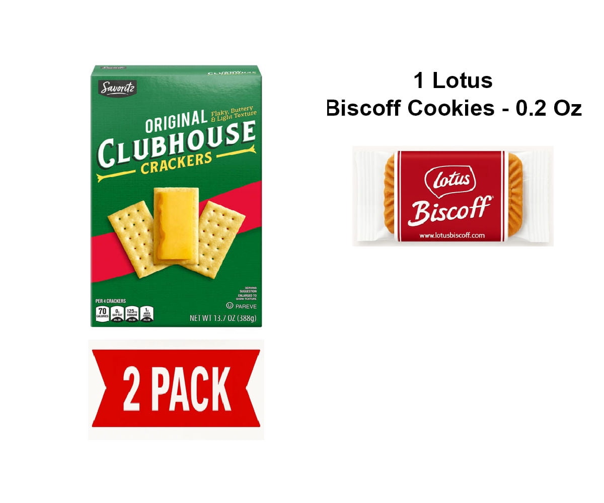 Savoritz Clubhouse Crackers, 13.7 oz - Pack of 2 & Lotus Biscoff Cookie ...
