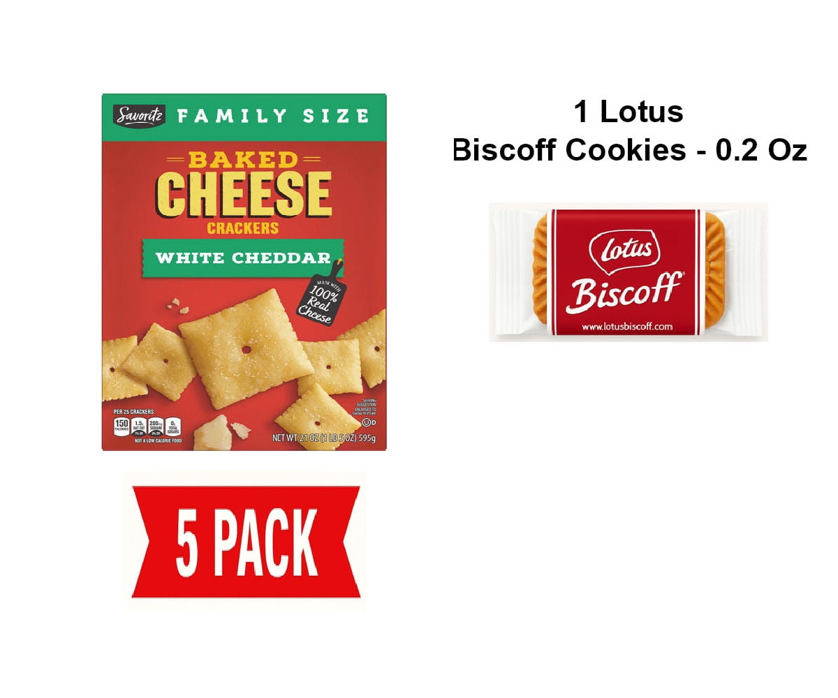 Savoritz Family Size Baked White Cheddar Cheese Crackers, 21 oz - Pack ...