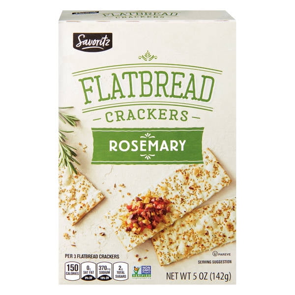 Savoritz Rosemary Flatbread Cracker, 5 oz - Walmart.com