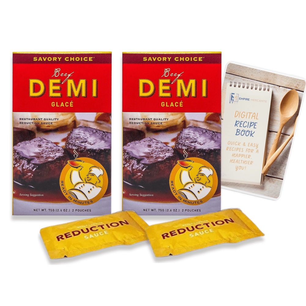 Savory Choice Beef Demi Glace Reduction Sauce Pack of 2 Bundle with ...