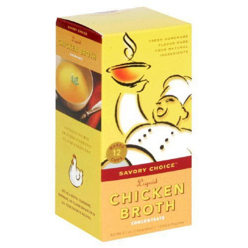 Savory Choice Liquid Concentrate Chicken Broth, 12 Stick Pouches (Pack ...