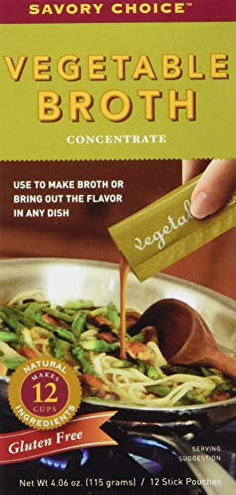 Savory Choice Liquid Vegetable Broth Concentrate, 12 Pack, Reduced ...