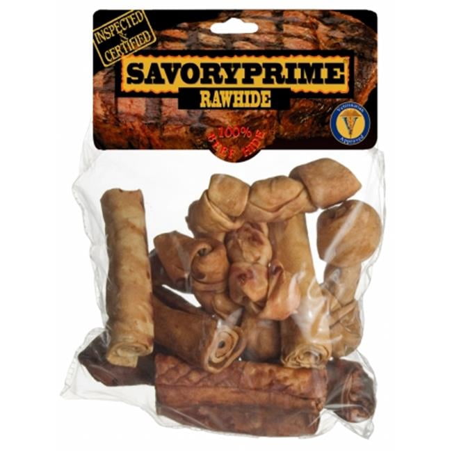 Savory Prime Small Assorted Flavored Rawhide Bone Value Pack - Walmart.com