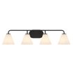 Regency Hill Mencino Modern Wall Light Satin Nickel Hardwire 35 1/4" 5 ...