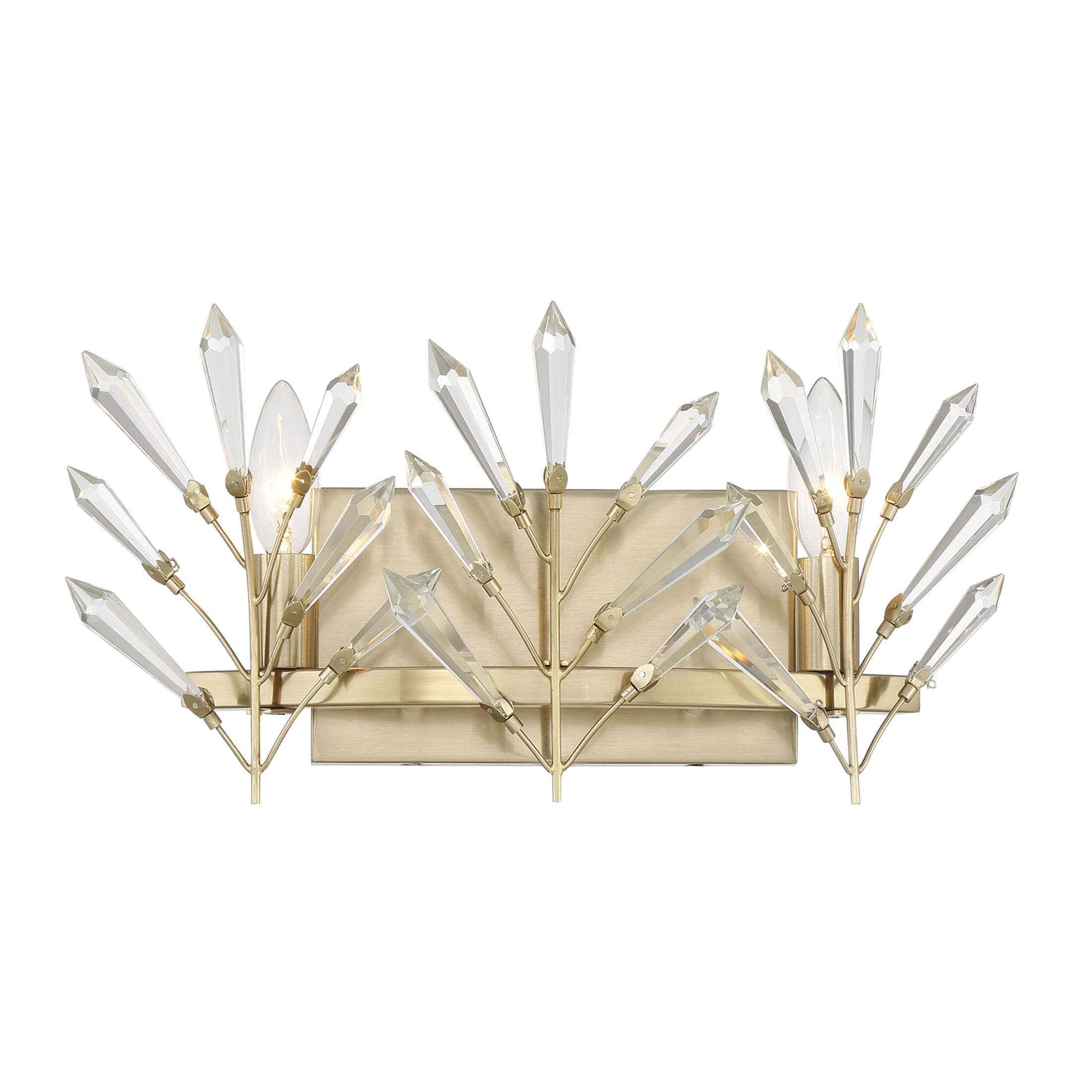 Orianna 2-Light Bathroom Vanity Light in Noble Brass - Walmart.com