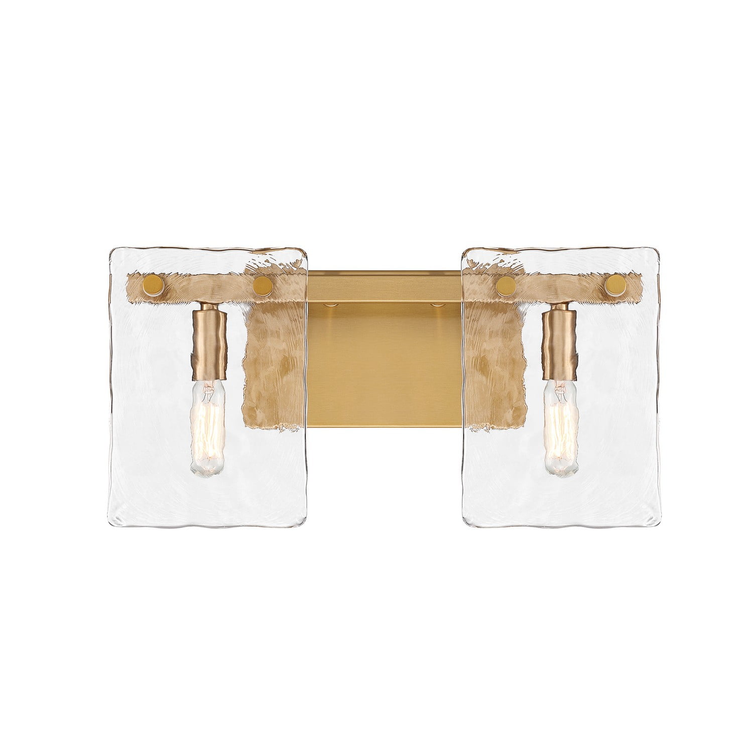 Genry 2-Light Bathroom Vanity Light in Warm Brass - Walmart.com