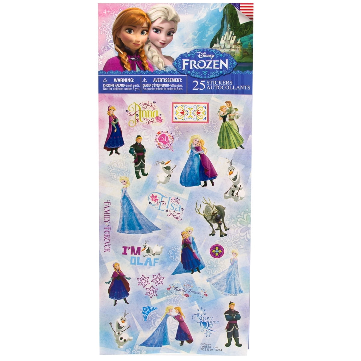 SAVVi, Disney Princess Frozen Sticker Set, 25 Pieces, Multicolor ...