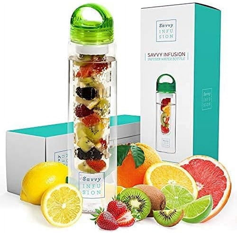 Savvy Outdoors Infusion Water Bottles - 24 or 32 Fluid Ounces Fruit ...