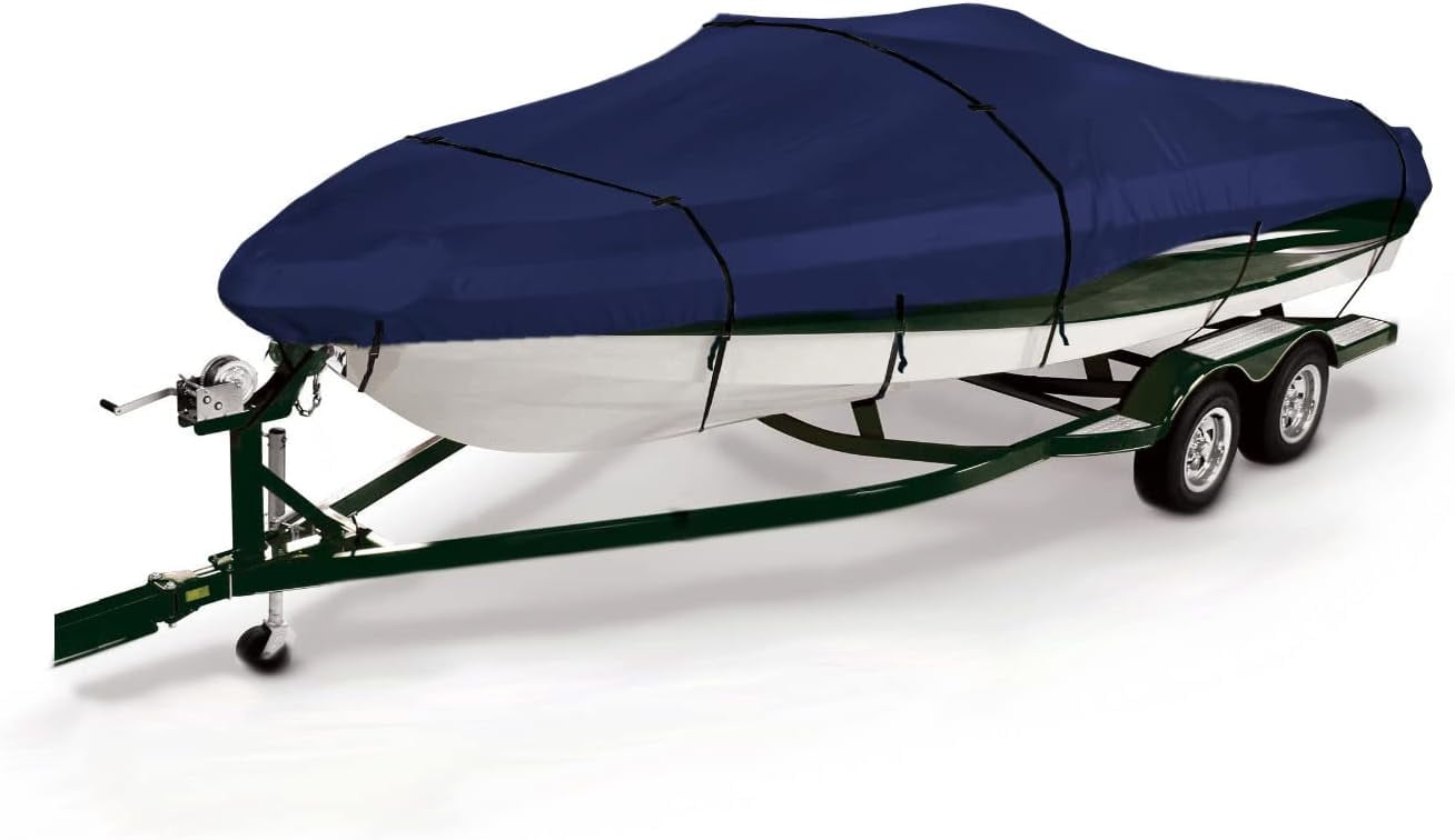 Savvycraft Heavy Duty Boat Cover, Waterproof Trailerable Boat Cover ...