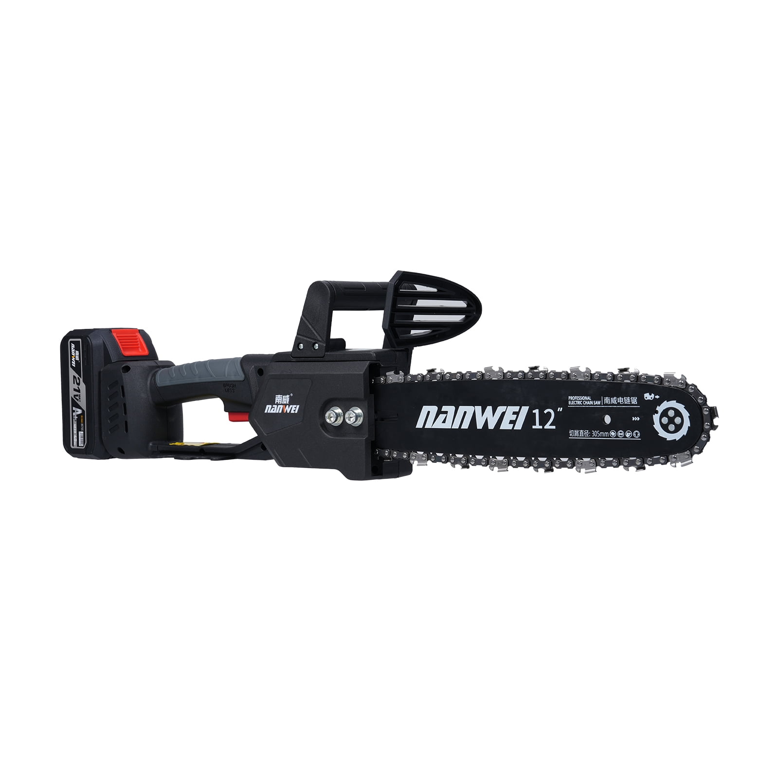 Saw 12inch Cordless Chainsaw Electric Chainsaw 21V 4000mah Battery ...