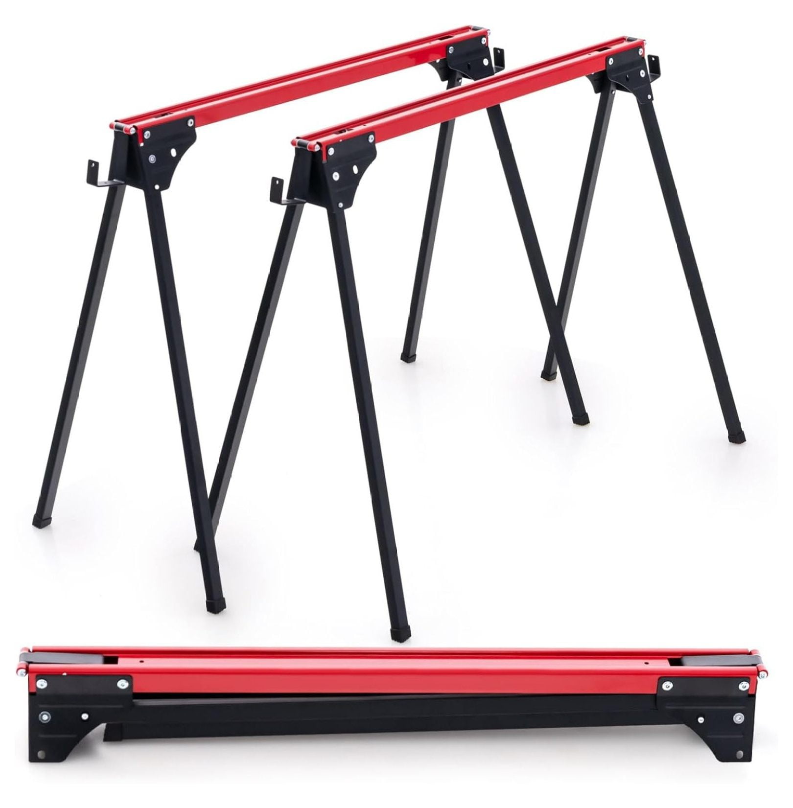 Saw Horses 2 Pack Folding, Portable Set of 2 Sawhorses Work Table w ...