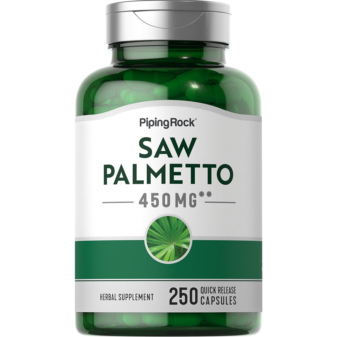Piping Rock, Saw Palmetto 450mg, 250 Capsules, Extract Supplement ...
