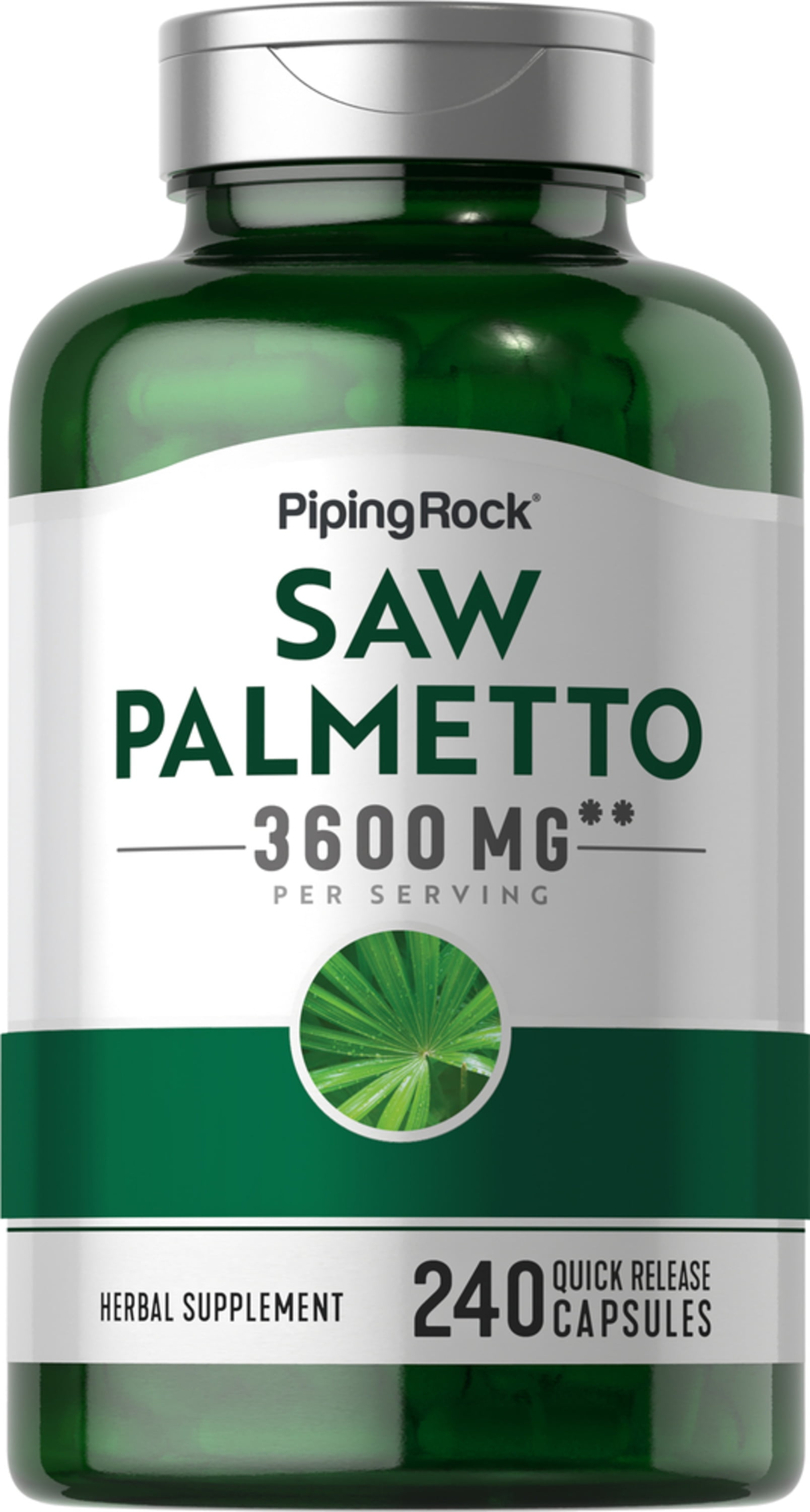 Piping Rock Saw Palmetto Extract, 3600 mg, 240 Capsules, Small Palm ...