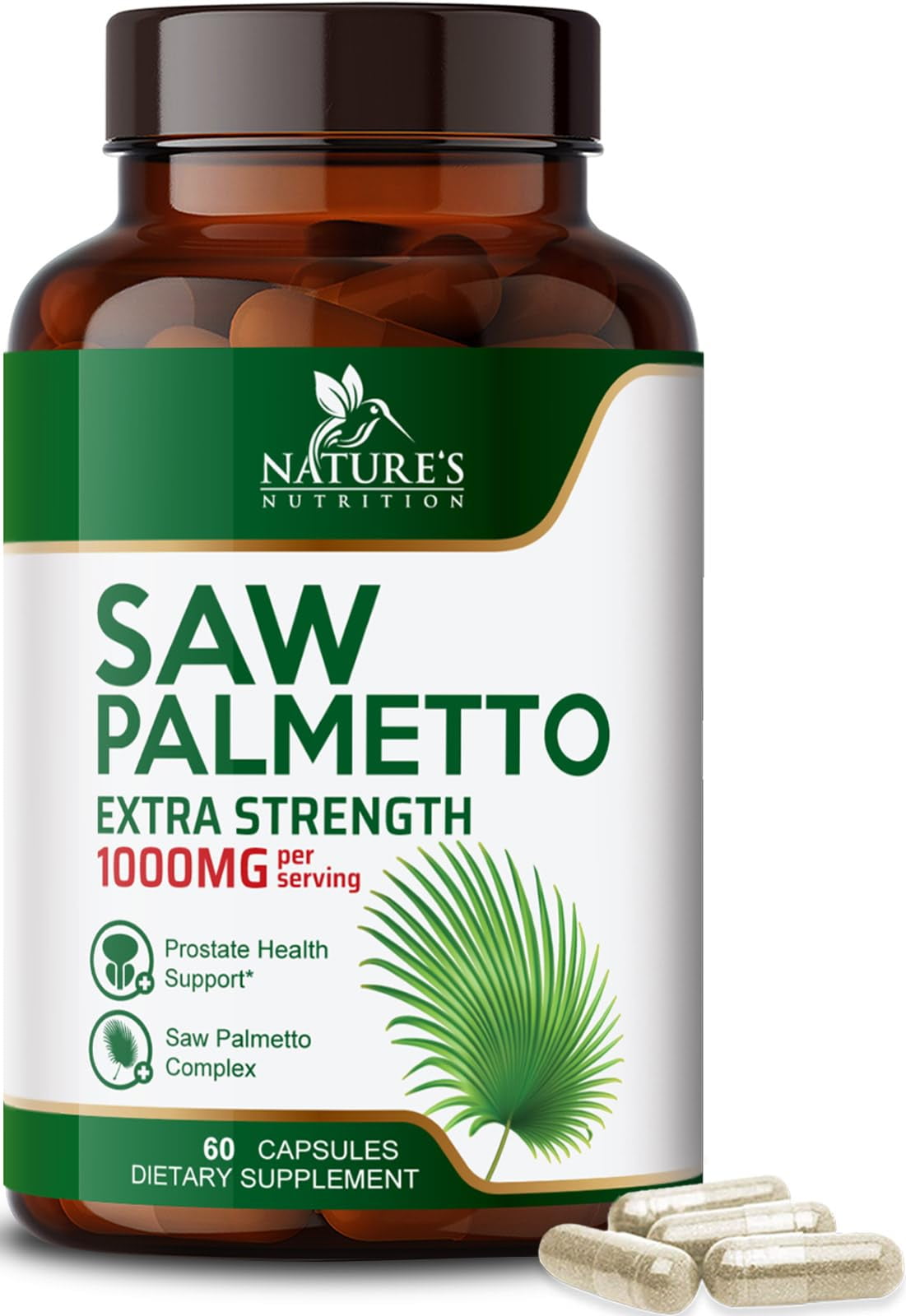Saw Palmetto Extract - 1000 MG Prostate & Urinary Health Supplement for ...